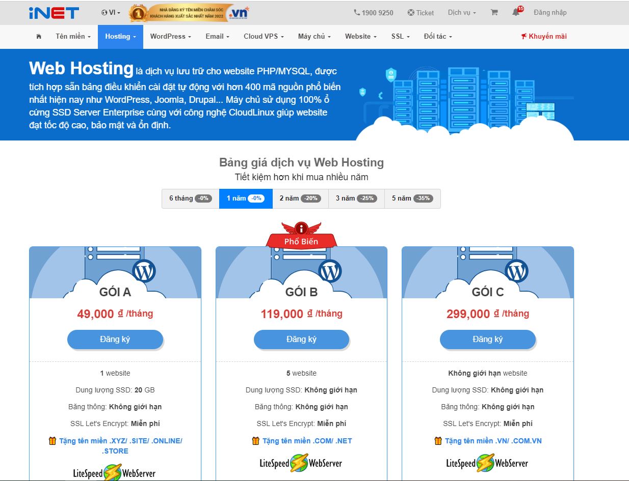 Hosting giá rẻ, Hosting tốc độ cao
